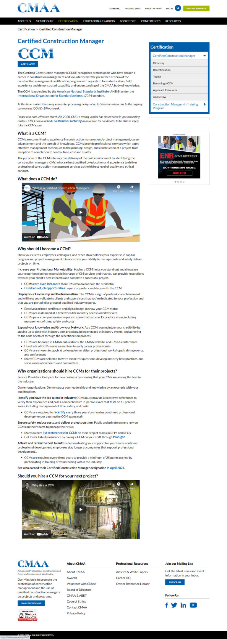 1.3.2.5.2. Construction Management Association (CMAA) - PTMC